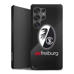 DeinDesign Galaxy S25 Ultra Handy Premium Case Smartphone Handyh&uuml;lle Schutzh&uuml;lle gl&auml;nzend Sc Freiburg Lettering Logo Premium Case