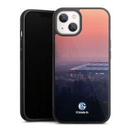DeinDesign iPhone 13 Handy Gallery Case Handyh&uuml;lle 9H Geh&auml;rtetes Glas R&uuml;ckseite H&uuml;lle Fc Schalke 04 Official Licensed Product Stadium Gallery Case