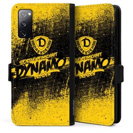 DeinDesign Galaxy S20 Handy Klapph&uuml;lle Handyh&uuml;lle aus Kunst Leder schwarz Flip Case Logo Official Licensed Product Sg Dynamo Dresden Sideflip mit Lasche