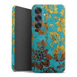 DeinDesign Galaxy S25 Handy Premium Case Smartphone Handyh&uuml;lle Schutzh&uuml;lle matt Flowers Vintage Ornament Premium Case