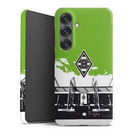 DeinDesign Galaxy S25 Handy Premium Case Smartphone Handyh&uuml;lle Schutzh&uuml;lle gl&auml;nzend Merchandise Borussia M&ouml;nchengladbach Stadium Premium Case