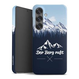 DeinDesign Galaxy S25 Handy Premium Case Smartphone Handyh&uuml;lle Schutzh&uuml;lle gl&auml;nzend Wanderlust Sky Mountain Premium Case