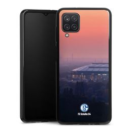 DeinDesign Galaxy A12 Handy Silikon H&uuml;lle Case schwarz Handyh&uuml;lle Official Licensed Product Stadium Fc Schalke 04