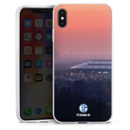 DeinDesign iPhone Xs Max Handy Silikon H&uuml;lle Case transparent Handyh&uuml;lle Fc Schalke 04 Official Licensed Product Stadium Silikon Case