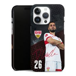 DeinDesign iPhone 14 Pro Handy Premium Case Smartphone Handyh&uuml;lle Schutzh&uuml;lle matt Official Licensed Product Deniz Undav Vfb Stuttgart Premium Case