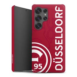 DeinDesign Galaxy S25 Ultra Handy Premium Case Smartphone Handyh&uuml;lle Schutzh&uuml;lle gl&auml;nzend Lettering F95 Fortuna D&uuml;sseldorf Premium Case