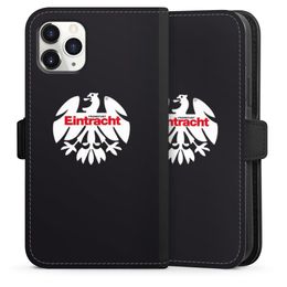 DeinDesign iPhone 11 Pro Handy Klapph&uuml;lle Handyh&uuml;lle aus Kunst Leder schwarz Flip Case Eagle Retro Logo Sideflip mit Lasche