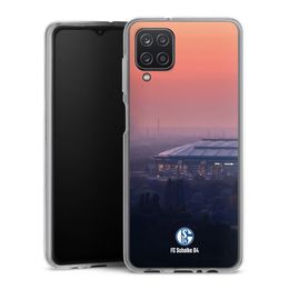 DeinDesign Galaxy A12 Handy Silikon H&uuml;lle Case transparent Handyh&uuml;lle Official Licensed Product Stadium Fc Schalke 04 Silikon Case