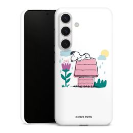 DeinDesign Galaxy S24 Handy Premium Case Smartphone Handyh&uuml;lle Schutzh&uuml;lle gl&auml;nzend Snoopy Dog Official Licensed Product Premium Case