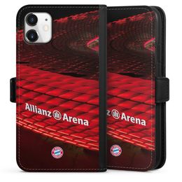 DeinDesign iPhone 11 Handy Klapph&uuml;lle Handyh&uuml;lle aus Kunst Leder schwarz Flip Case Fc Bayern M&uuml;nchen Stadium Fcb Sideflip mit Lasche