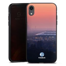 DeinDesign iPhone Xr Handy Silikon H&uuml;lle Case schwarz Handyh&uuml;lle Fc Schalke 04 Official Licensed Product Stadium