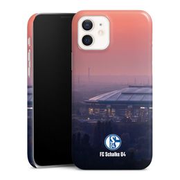 DeinDesign iPhone 12 Handy Premium Case Smartphone Handyh&uuml;lle Schutzh&uuml;lle gl&auml;nzend Official Licensed Product Fc Schalke 04 Stadium Premium Case