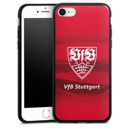 DeinDesign iPhone SE (2022) Handy Slim Case extra d&uuml;nn Silikon Handyh&uuml;lle schwarz H&uuml;lle Stadium Vfb Stuttgart Official Licensed Product Silikon Slim Case
