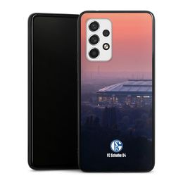 DeinDesign Galaxy A53 5G Handy Silikon H&uuml;lle Case schwarz Handyh&uuml;lle Official Licensed Product Stadium Fc Schalke 04