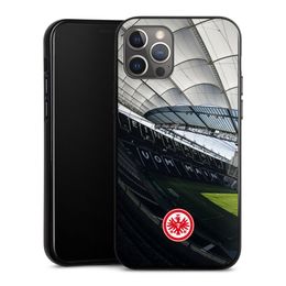 DeinDesign iPhone 12 Pro Handy Silikon H&uuml;lle Case schwarz Handyh&uuml;lle Stadium Official Licensed Product Eintracht Frankfurt