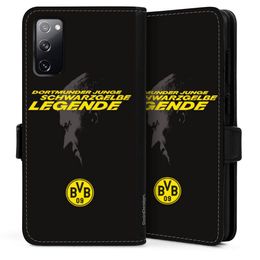 DeinDesign Galaxy S20 Handy Klapph&uuml;lle Handyh&uuml;lle aus Kunst Leder schwarz Flip Case Borussia Dortmund Marco Reus Bvb Sideflip mit Lasche