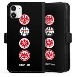 DeinDesign iPhone 11 Handy Klapph&uuml;lle Handyh&uuml;lle aus Kunst Leder schwarz Flip Case Eintracht Frankfurt Soccer Sge Sideflip mit Lasche