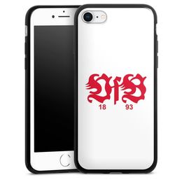 DeinDesign iPhone SE (2022) Handy Slim Case extra d&uuml;nn Silikon Handyh&uuml;lle schwarz H&uuml;lle Vfb Stuttgart Lettering Official Licensed Product Silikon Slim Case