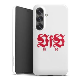 DeinDesign Galaxy S25 Handy Premium Case Smartphone Handyh&uuml;lle Schutzh&uuml;lle matt Official Licensed Product Lettering Vfb Stuttgart Premium Case
