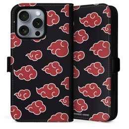 DeinDesign iPhone 16 Pro Max Handy Klapph&uuml;lle Handyh&uuml;lle aus Kunst Leder schwarz Flip Case Akatsuki Official Licensed Product Naruto Shippuden Sideflip mit 