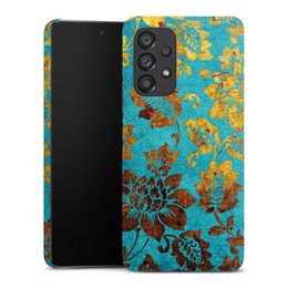 DeinDesign Galaxy A53 5G Handy Premium Case Smartphone Handyh&uuml;lle Schutzh&uuml;lle gl&auml;nzend Flowers Ornament Vintage Premium Case