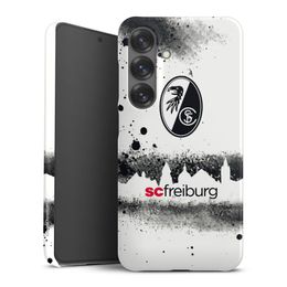 DeinDesign Galaxy S25 Handy Premium Case Smartphone Handyh&uuml;lle Schutzh&uuml;lle matt Skyline Sc Freiburg Logo Premium Case