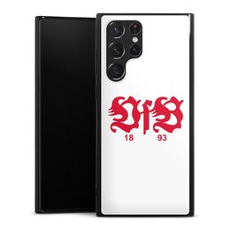 DeinDesign Galaxy S22 Ultra Handy Silikon H&uuml;lle Case schwarz Handyh&uuml;lle Official Licensed Product Lettering Vfb Stuttgart