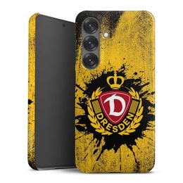 DeinDesign Galaxy S25 Handy Premium Case Smartphone Handyh&uuml;lle Schutzh&uuml;lle gl&auml;nzend Official Licensed Product Soccer Sg Dynamo Dresden Premium Case