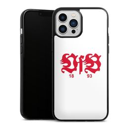 DeinDesign iPhone 13 Pro Max Handy Silikon H&uuml;lle Case schwarz Handyh&uuml;lle Official Licensed Product Lettering Vfb Stuttgart