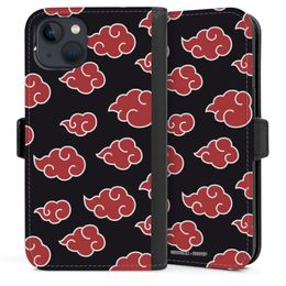 DeinDesign iPhone 13 Handy Klapph&uuml;lle Handyh&uuml;lle aus Kunst Leder schwarz Flip Case Akatsuki Official Licensed Product Naruto Shippuden Sideflip mit Lasche