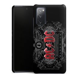 DeinDesign Galaxy S20 FE Handy Premium Case Smartphone Handyh&uuml;lle Schutzh&uuml;lle matt Black Ice Merchandise Acdc Premium Case