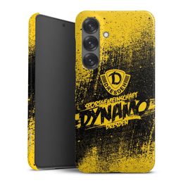 DeinDesign Galaxy S25 Handy Premium Case Smartphone Handyh&uuml;lle Schutzh&uuml;lle gl&auml;nzend Logo Official Licensed Product Sg Dynamo Dresden Premium Case