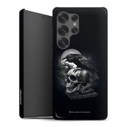 DeinDesign Galaxy S25 Ultra Handy Premium Case Smartphone Handyh&uuml;lle Schutzh&uuml;lle gl&auml;nzend Raven Skulls Skull Premium Case