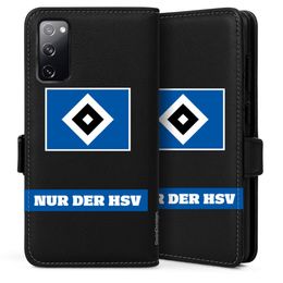 DeinDesign Galaxy S20 Handy Klapph&uuml;lle Handyh&uuml;lle aus Kunst Leder schwarz Flip Case Hamburger Sv Statement Hsv Sideflip mit Lasche