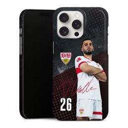DeinDesign iPhone 15 Pro Max Handy Premium Case Smartphone Handyh&uuml;lle Schutzh&uuml;lle gl&auml;nzend Official Licensed Product Deniz Undav Vfb Stuttgart Premium Case