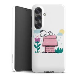 DeinDesign Galaxy S25 Handy Premium Case Smartphone Handyh&uuml;lle Schutzh&uuml;lle gl&auml;nzend Snoopy Dog Official Licensed Product Premium Case