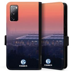 DeinDesign Galaxy S20 Handy Klapph&uuml;lle Handyh&uuml;lle aus Kunst Leder schwarz Flip Case Official Licensed Product Stadium Fc Schalke 04 Sideflip mit Lasche