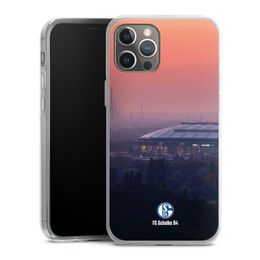 DeinDesign iPhone 12 Pro Max Handy Silikon H&uuml;lle Case transparent Handyh&uuml;lle Fc Schalke 04 Official Licensed Product Stadium Silikon Case