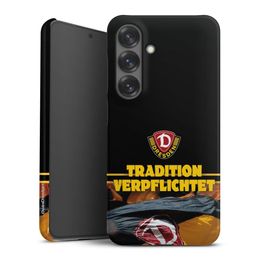 DeinDesign Galaxy S25 Handy Premium Case Smartphone Handyh&uuml;lle Schutzh&uuml;lle matt Sgd Sg Dynamo Dresden Merchandise Premium Case