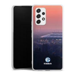 DeinDesign Galaxy A53 5G Handy Silikon H&uuml;lle Case transparent Handyh&uuml;lle Official Licensed Product Stadium Fc Schalke 04 Silikon Case