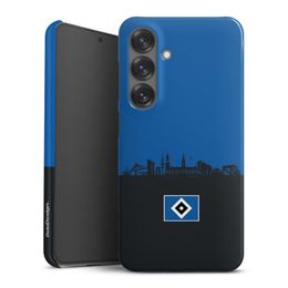 DeinDesign Galaxy S25 Handy Premium Case Smartphone Handyh&uuml;lle Schutzh&uuml;lle gl&auml;nzend Hsv Skyline Hamburg Premium Case