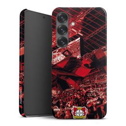 DeinDesign Galaxy S25 Handy Premium Case Smartphone Handyh&uuml;lle Schutzh&uuml;lle gl&auml;nzend Merchandise Official Licensed Product Bayer 04 Leverkusen Premium Case