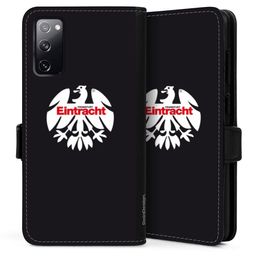 DeinDesign Galaxy S20 Handy Klapph&uuml;lle Handyh&uuml;lle aus Kunst Leder schwarz Flip Case Logo Retro Eagle Sideflip mit Lasche