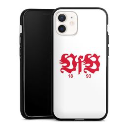 DeinDesign iPhone 12 mini Handy Silikon H&uuml;lle Case schwarz Handyh&uuml;lle Official Licensed Product Lettering Vfb Stuttgart