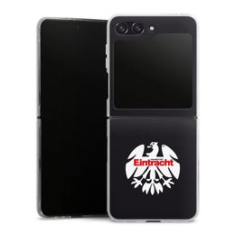 DeinDesign Galaxy Z Flip 5 Handy Hard Case Schutzh&uuml;lle transparent Smartphone Handy H&uuml;lle Logo Retro Eagle Hard Case