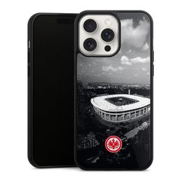 DeinDesign iPhone 15 Pro Max Handy Gallery Case Handyh&uuml;lle 9H Geh&auml;rtetes Glas R&uuml;ckseite H&uuml;lle Eintracht Frankfurt Sge Stadium Gallery Case