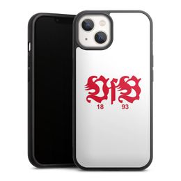 DeinDesign iPhone 13 Handy Gallery Case Handyh&uuml;lle 9H Geh&auml;rtetes Glas R&uuml;ckseite H&uuml;lle Official Licensed Product Lettering Vfb Stuttgart Gallery Case