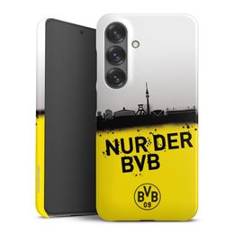 DeinDesign Galaxy S25 Handy Premium Case Smartphone Handyh&uuml;lle Schutzh&uuml;lle gl&auml;nzend Borussia Dortmund Statement Bvb Premium Case