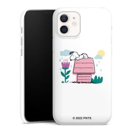 DeinDesign iPhone 12 Handy Premium Case Smartphone Handyh&uuml;lle Schutzh&uuml;lle gl&auml;nzend Dog Official Licensed Product Snoopy Premium Case