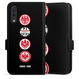 DeinDesign Galaxy A50 Handy Klapph&uuml;lle Handyh&uuml;lle aus Kunst Leder schwarz Flip Case Eintracht Frankfurt Soccer Sge Sideflip mit Lasche